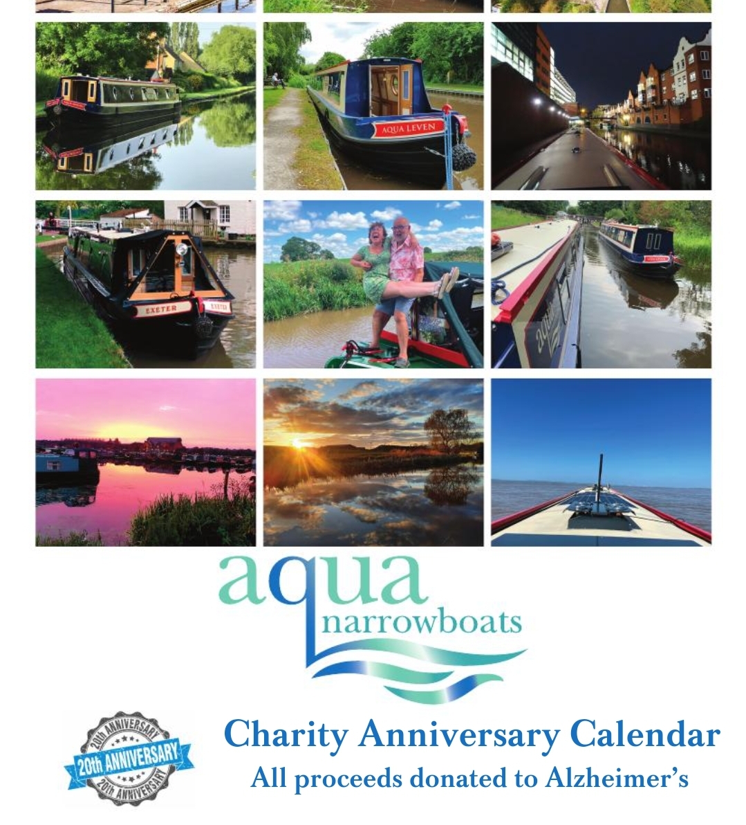 Our 2024 Charity Narrowboat Calendar is Ready - Aqua Narrow Boats
